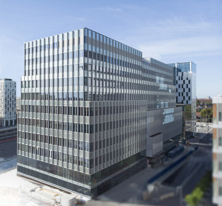 Completed construction work on a complex medical facility project in ...